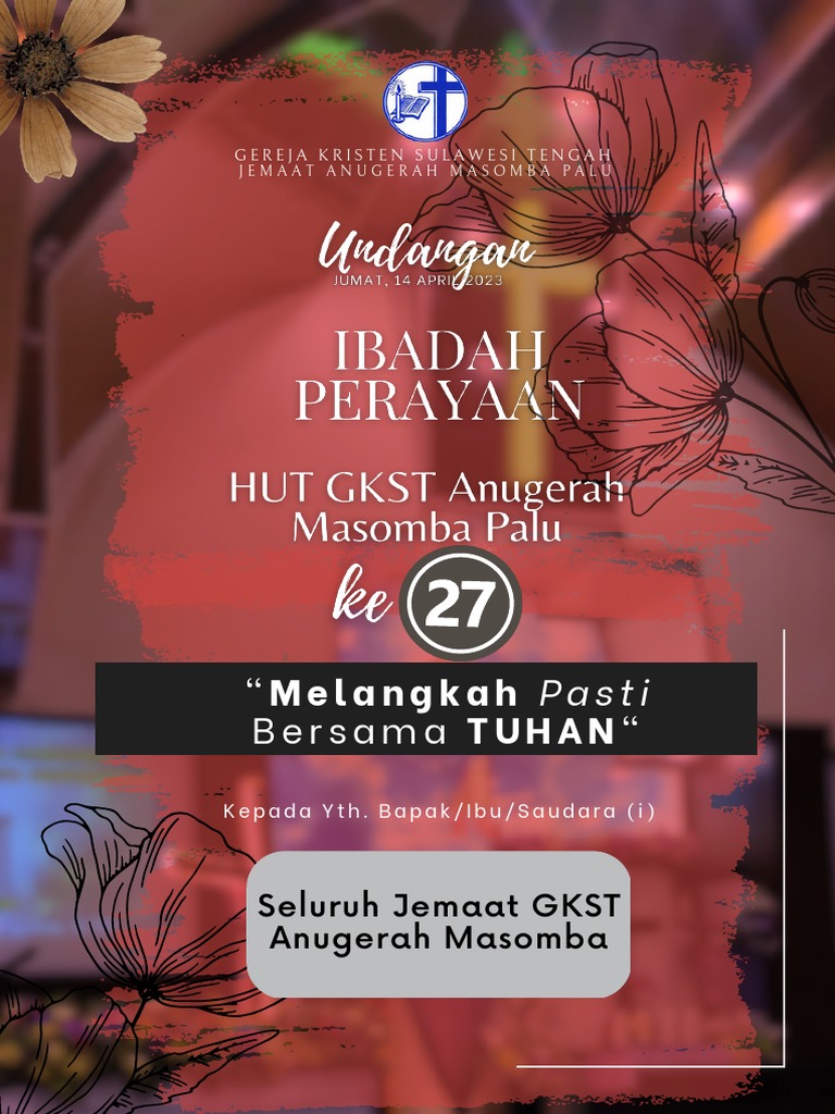 Contoh Undangan HUT Jemaat | PDF Contoh Undangan HUT Jemaat | PDF