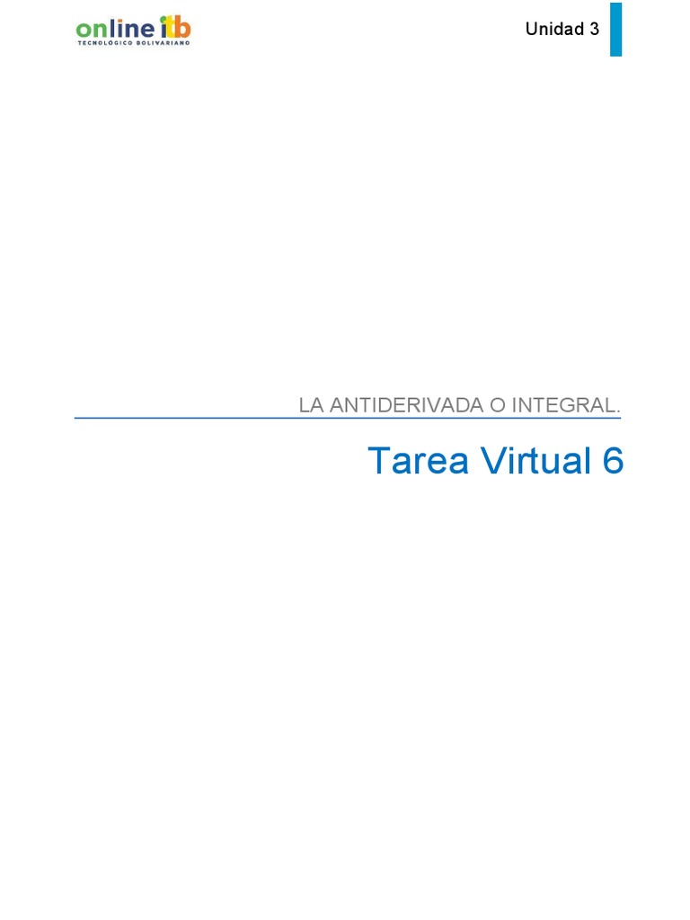 Tarea Virtual 6 | PDF | Integral | Cálculo