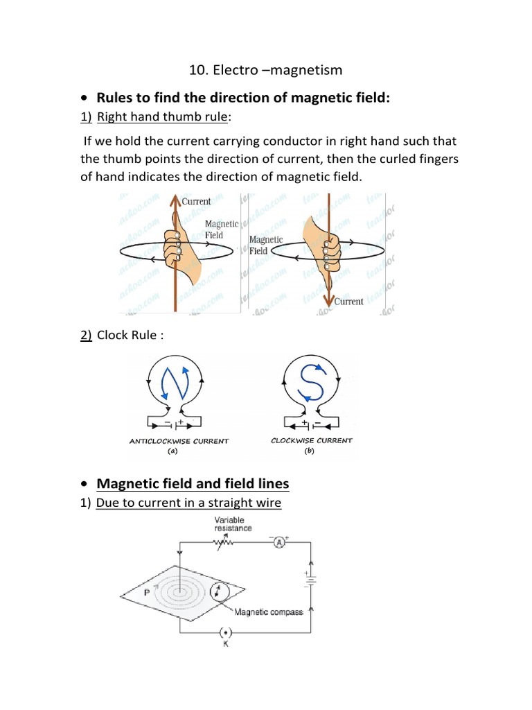 Electromagnetism Short Notes | Download Free PDF | Electromagnetic ...