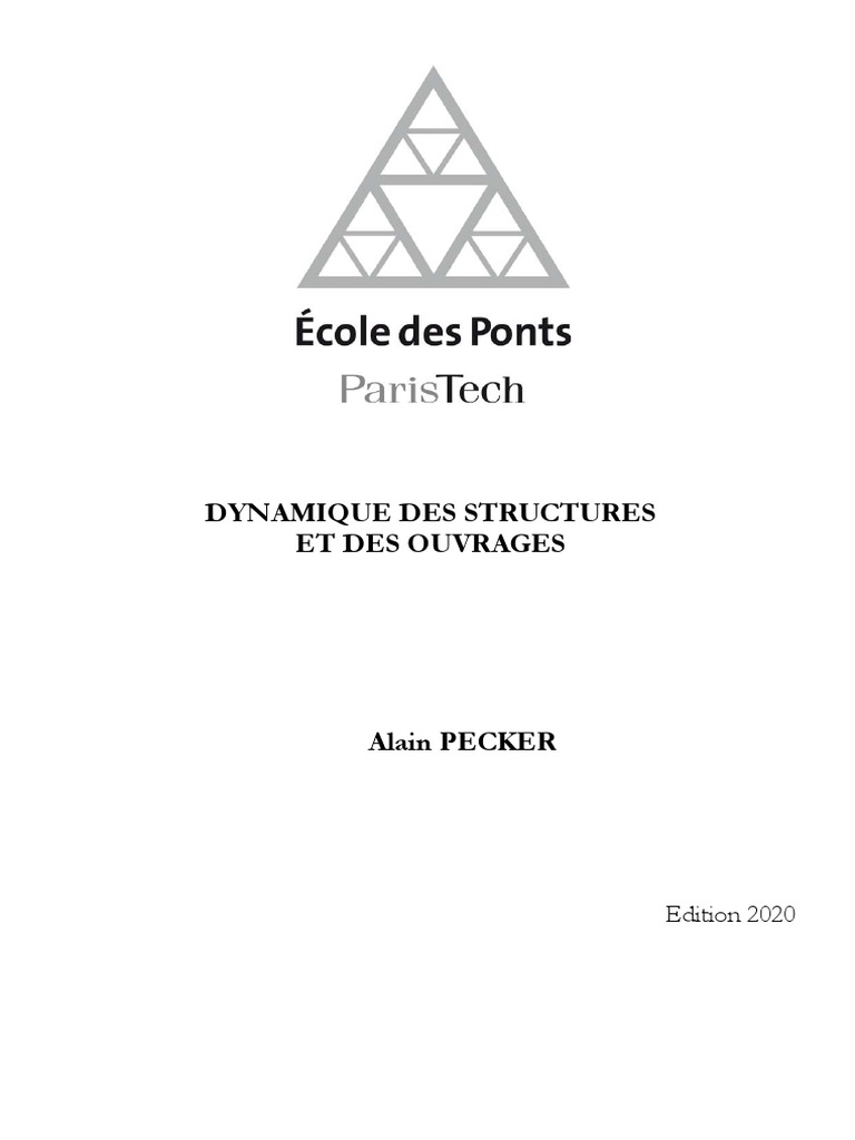 Dynamique Des Structures Et Des Ouvrages: Edition 2020 | PDF | Masse ...