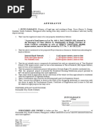Affidavit of Aggregate Landholding & Non-Tenancy | PDF | Affidavit ...