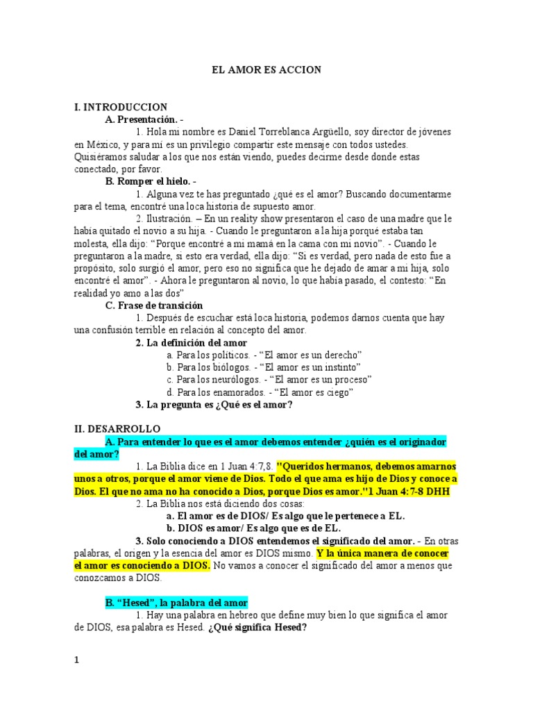 Amor en Acción: El Mensaje de Hesed | PDF | Amor | Jesús