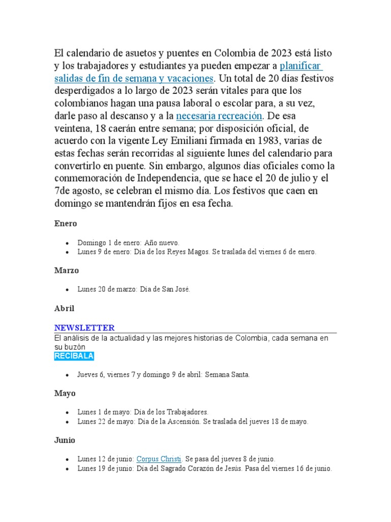 HSHSD | PDF | Días festivos | Observancias