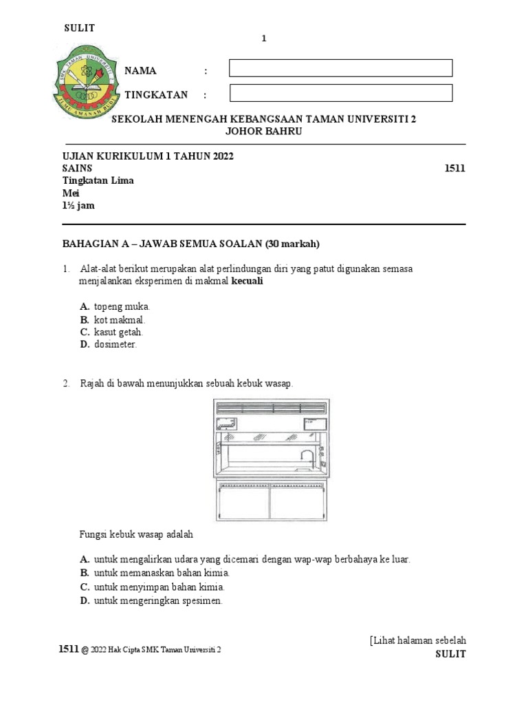 Fungsi dan Kegunaan Kebuk Wasap | PDF