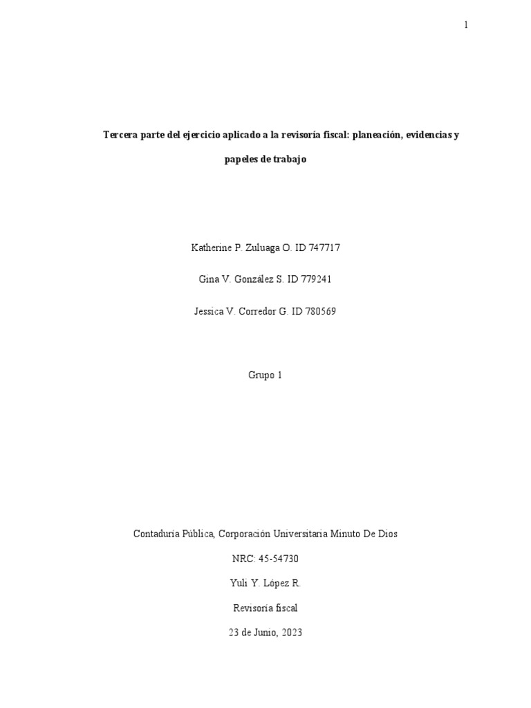 Act 7 - Planeación Evidencias y Papeles de Trabajo | PDF | Auditoría | Planificación