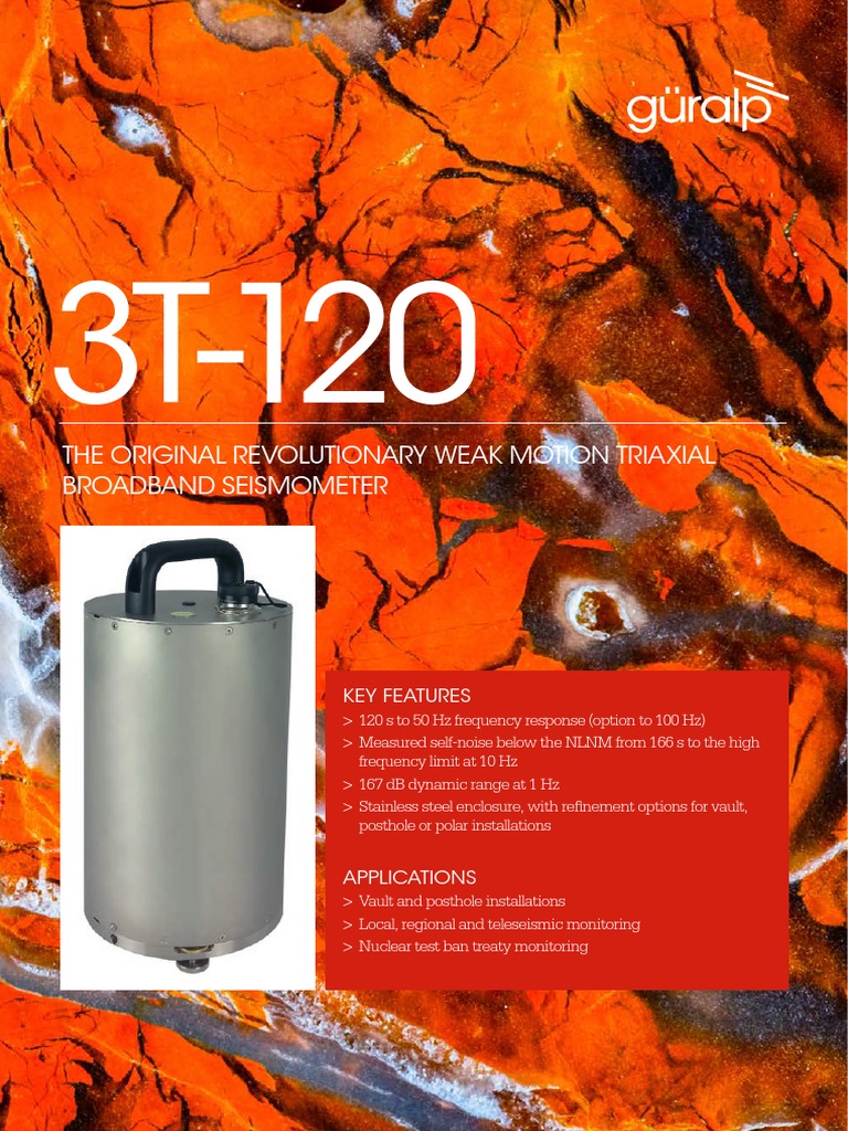 Brosur Seismometer Guralp 3t-120 Surface | PDF | Microphone ...