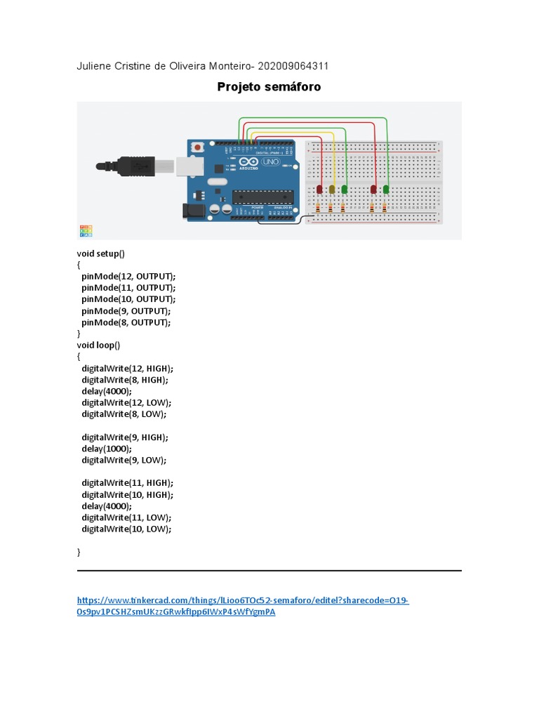 Projeto Semáforo | PDF