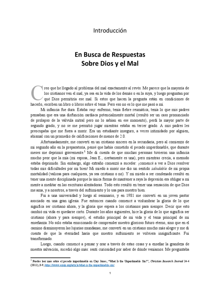 Por Qué Dios Permite El Mal de Clay Jones | Descargar gratis PDF ...