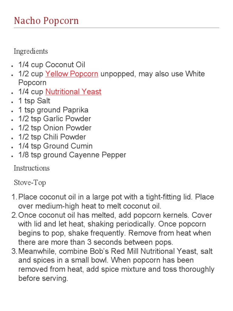 Nacho Popcorn | PDF