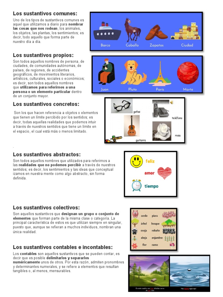 Clases de Sustantivos | PDF