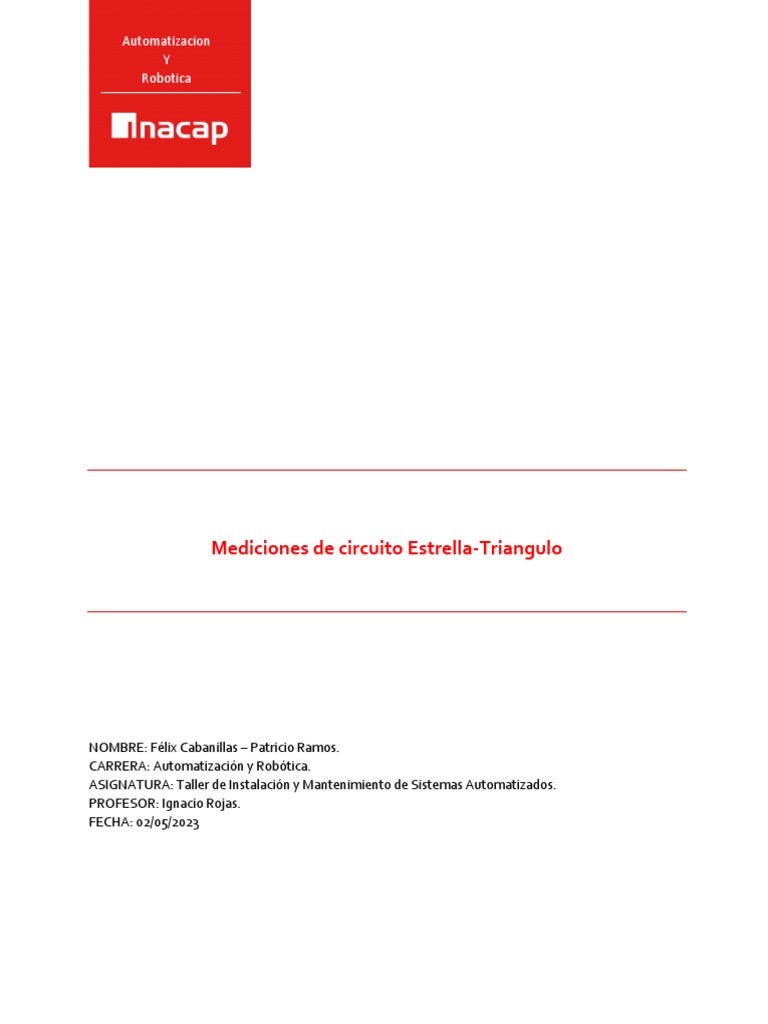Mediciones Etrella-Triangulo 1 | PDF | Corriente eléctrica | Ciencia de ...