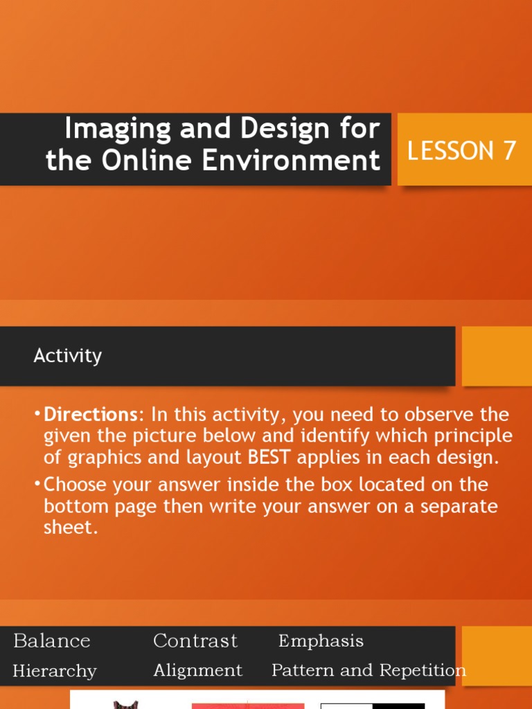 Lesson 8 Imaging and Design For The Online Environment | PDF | Page ...