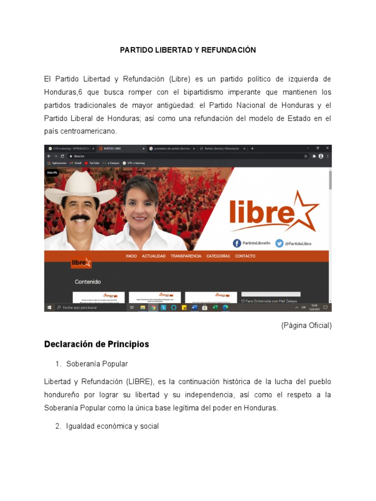 Partido Libertad y Refundación | PDF | Democracia | Ideologías políticas