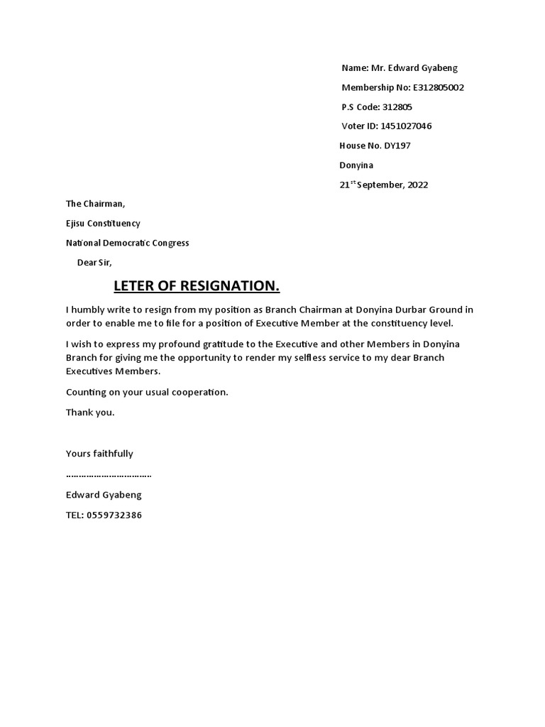 Resignation Leter | PDF