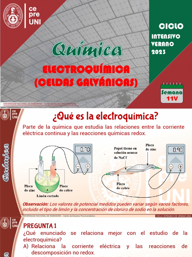 S8 Celdas Galvánicas | PDF | Redox | Electrodo