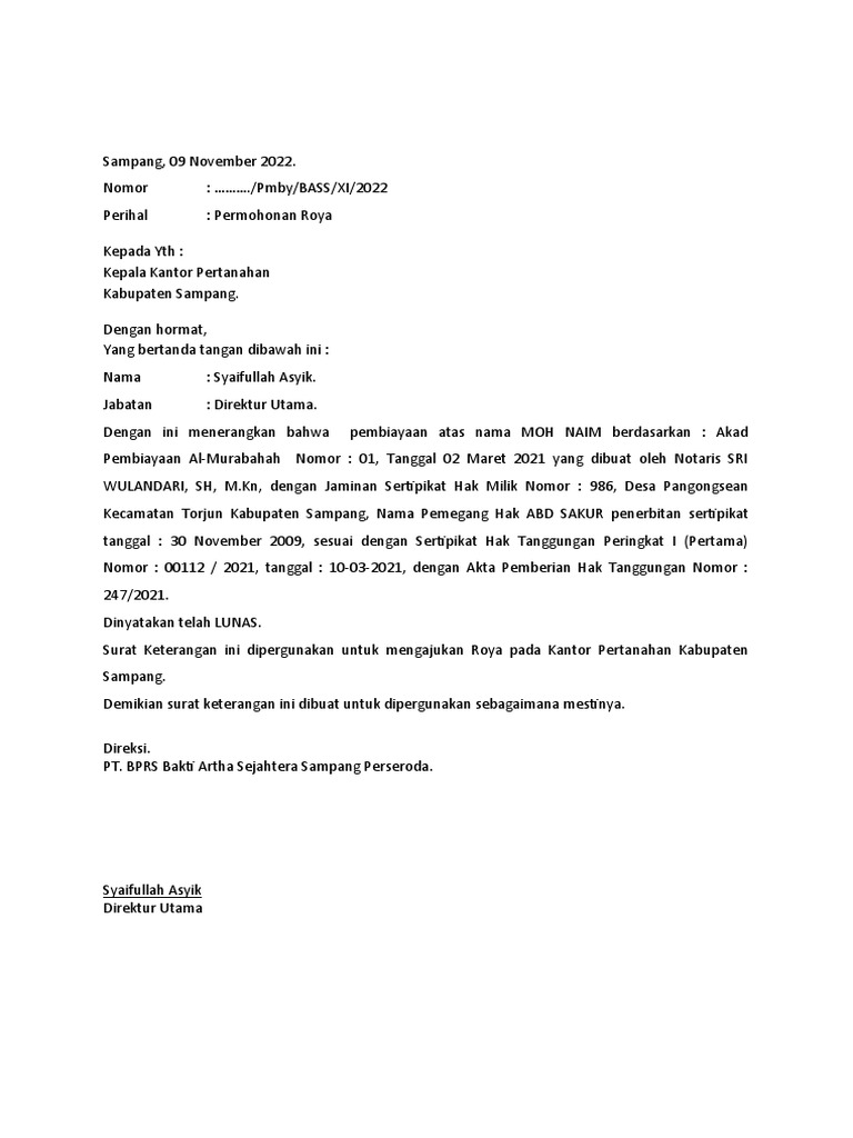 Surat Roya Hayat | PDF