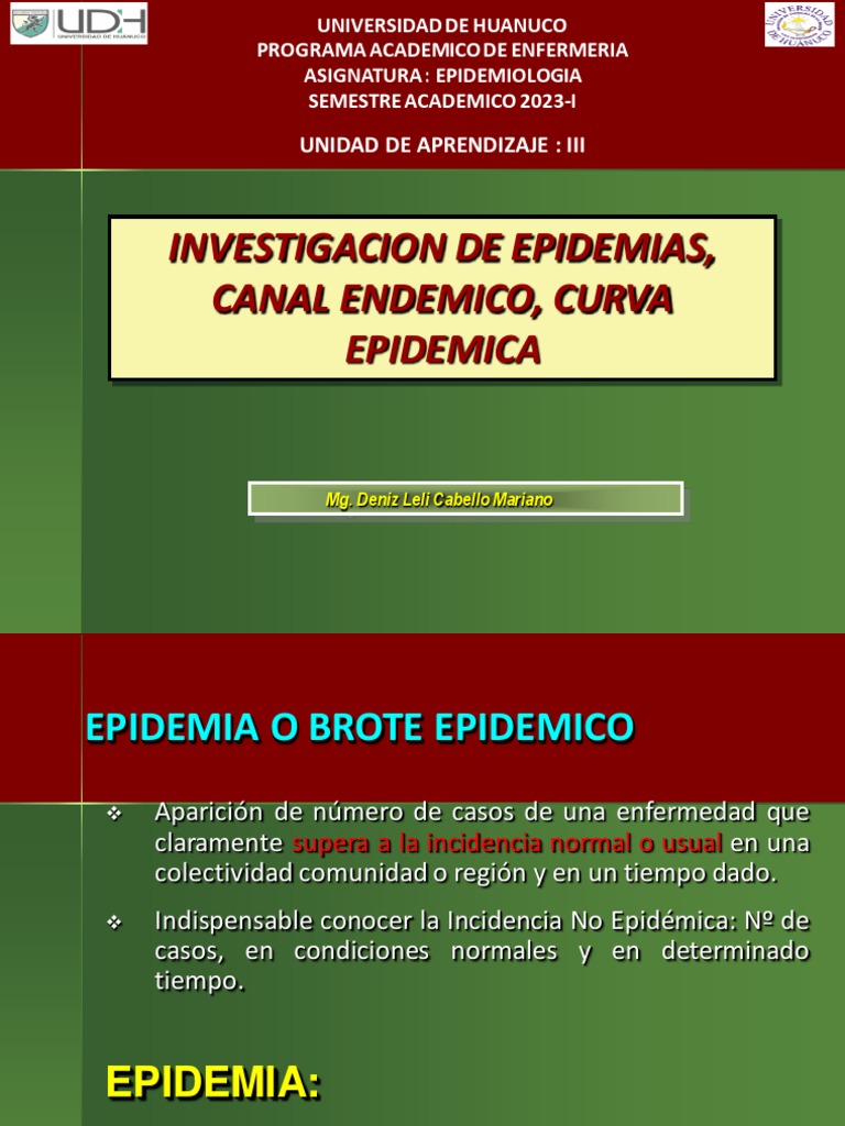 Canal Endemico Curva Epidemica | PDF | Epidemias | Epidemiología