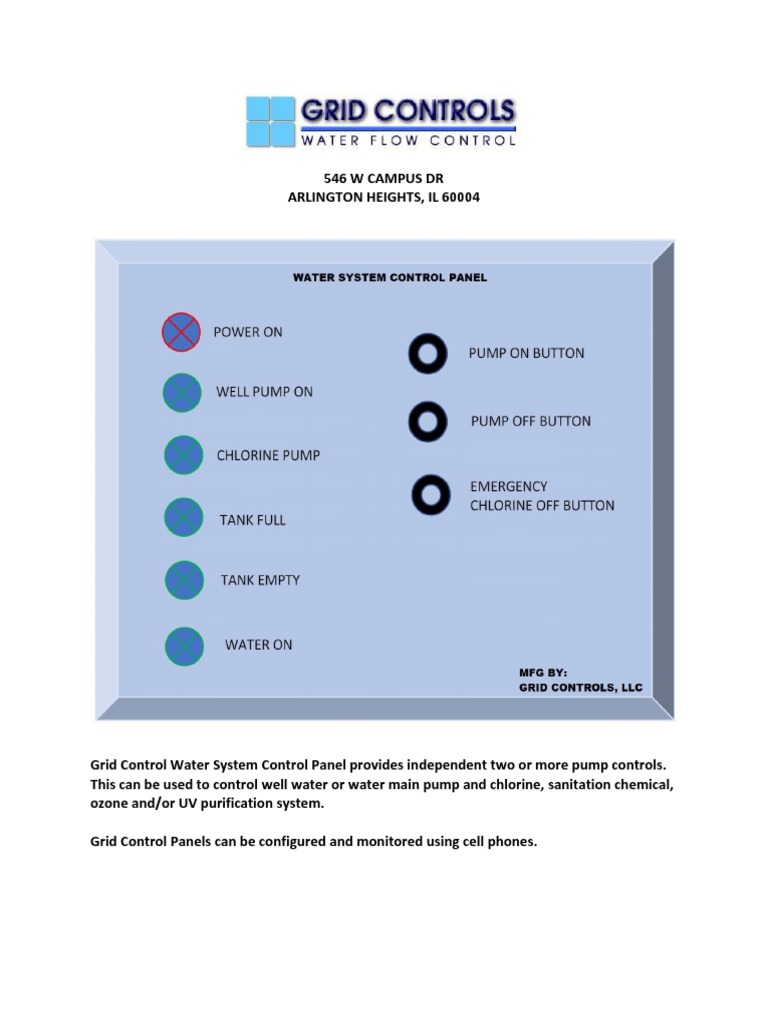 Grid Control Water System Control Panel | PDF