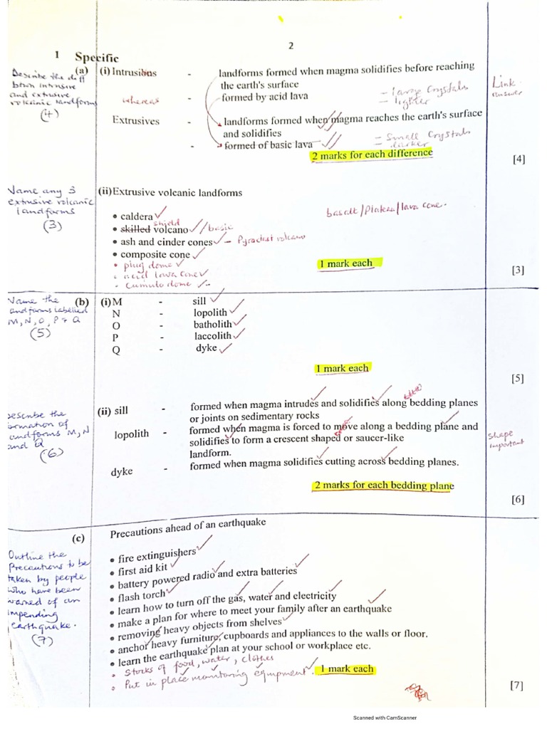 2021 Geo Marking Scheme | PDF