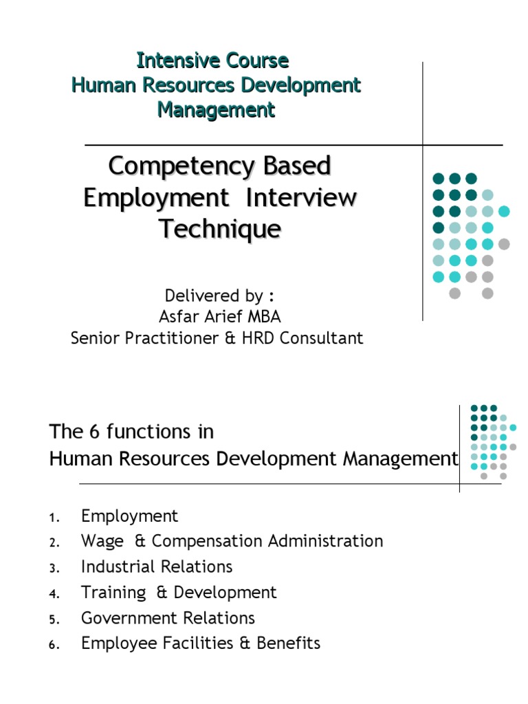 7 Competency Based Emp Interview Technique | Download Free PDF | Employment | Human Resource ...