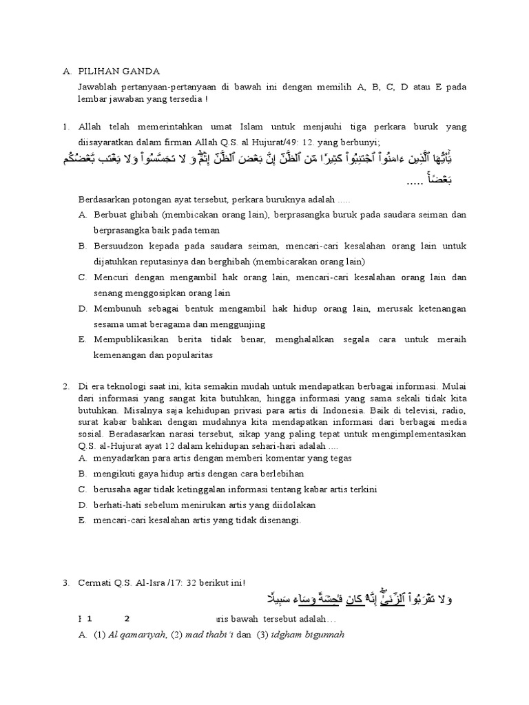 Kisi-Kisi Us Pai | PDF