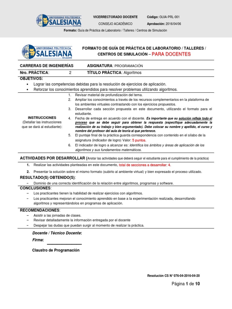 GP2 - Guía Práctica de Aplicación y Experimentación 2021a | PDF | Algoritmos | Java (lenguaje de ...