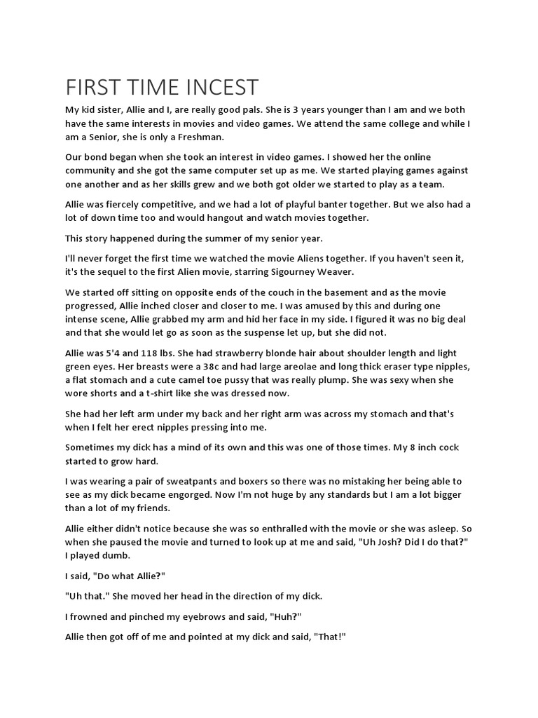 First Time Incest | PDF | Human Sexuality