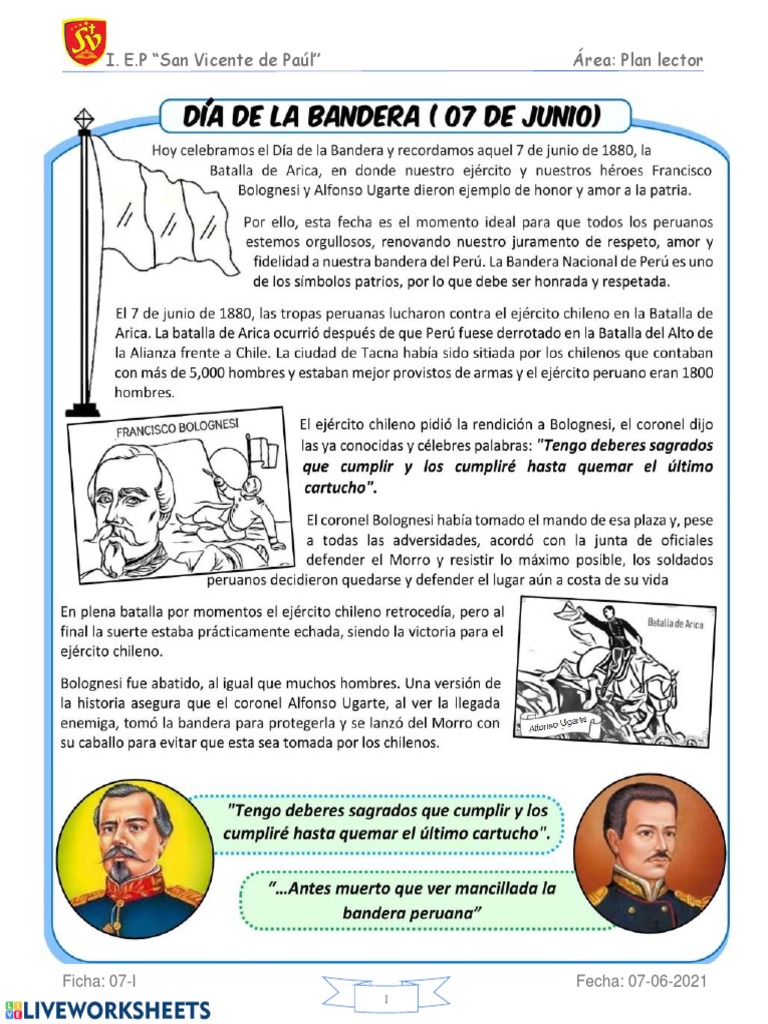 Plan Lector Dia de La Bandera | PDF