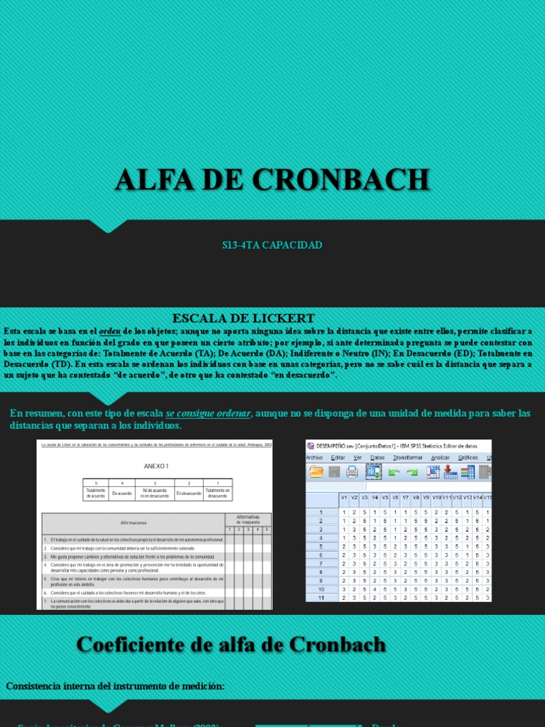 El Alfa de Cronbach | PDF | Alfa de Cronbach | Estadísticas
