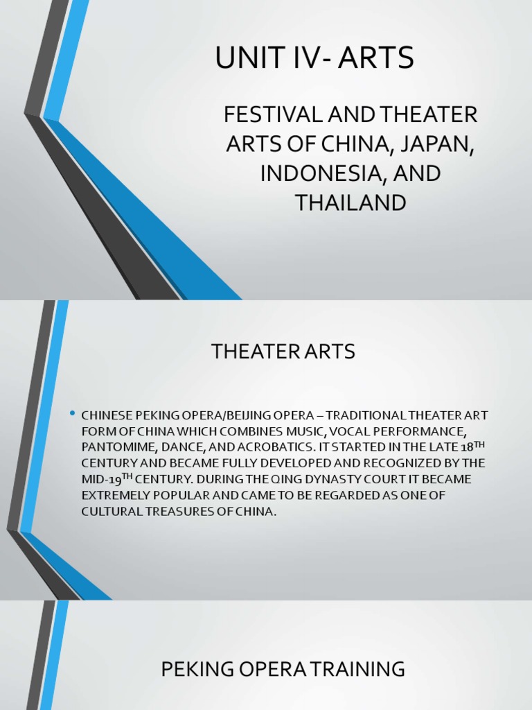 Unit IV Arts | PDF | Entertainment | Theatre