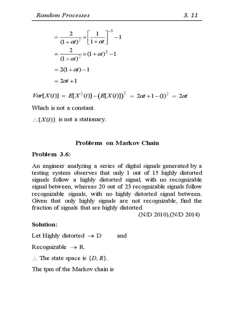 U3 Markov Chain | PDF | Markov Chain | Applied Mathematics