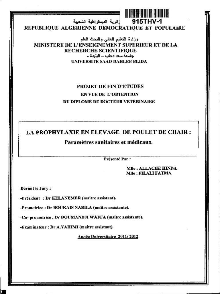 1.7.2-La Prophylaxie en Élevage de Poulet de Chair | PDF