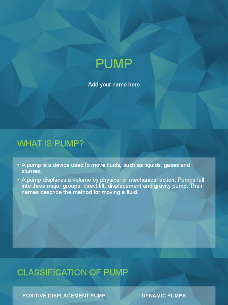 Pump | PDF | Pump | Hydraulics