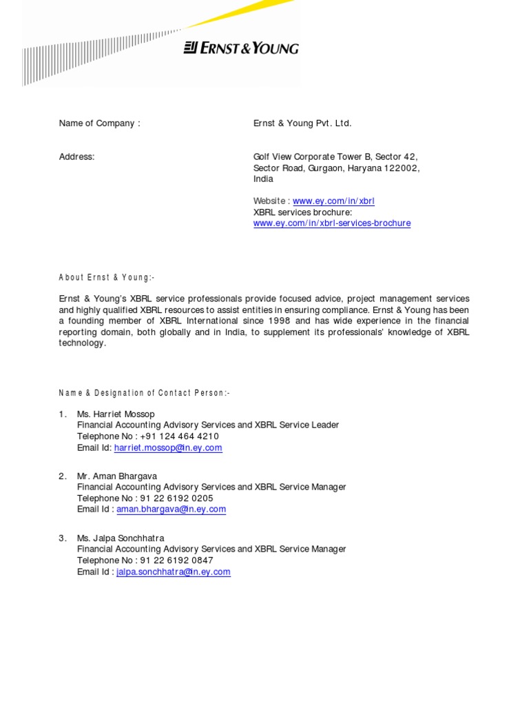 Ernst & Young | PDF | Accounting | Financial Statement