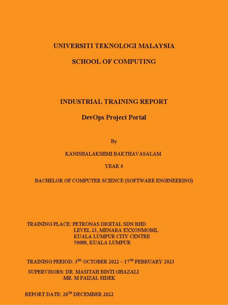 UTM Industrial Training Report: DevOps Project | PDF | World Wide Web ...