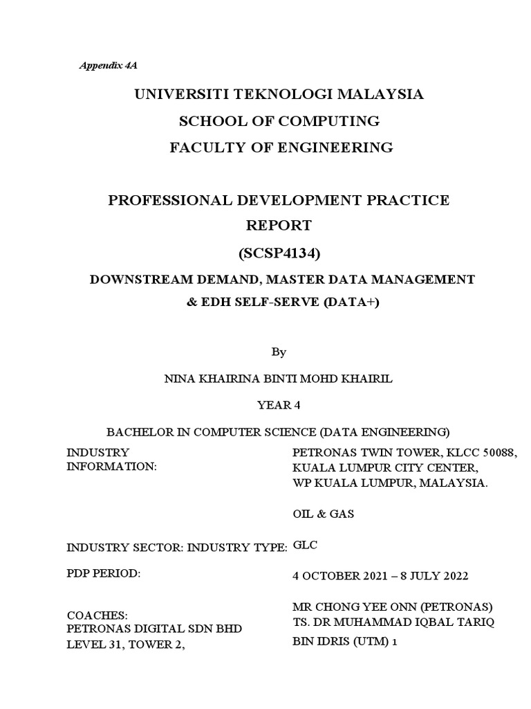 PDP Report Example | Download Free PDF | Scrum (Software Development) | Data Model