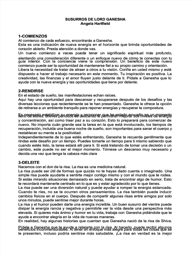 Lord Ganesha | PDF | La risa | Amor