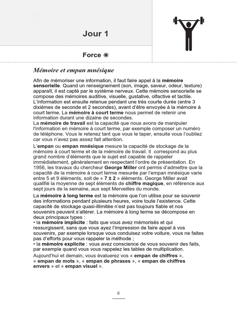 Évaluation de l'empan mnésique | PDF | Mémoire | Cerveau