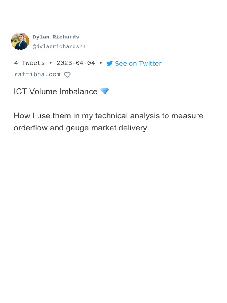 Ict Volume Imbalance | PDF