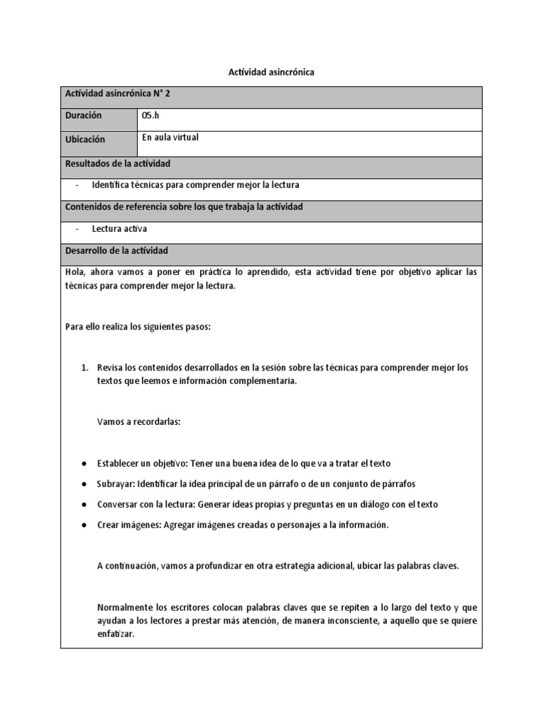 Actividad 2 Lect | PDF | Comunicación | Información