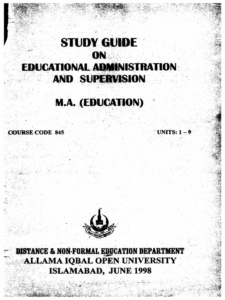 8 Study Guide On Educational Administration - Supervision | PDF