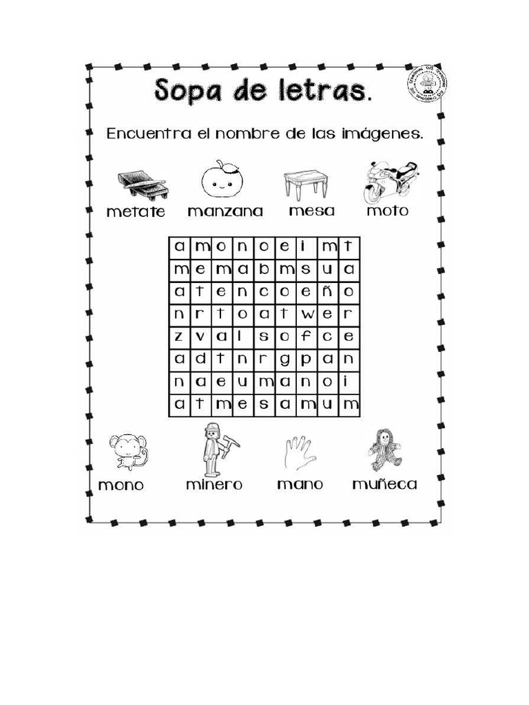 sopa de letras m | PDF
