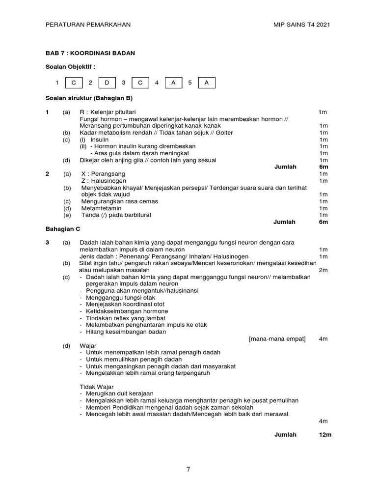 SKEMA F4 BAB 7 | PDF