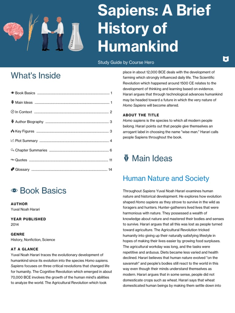 Sapiens Study Guide Overview | PDF | Human | Science