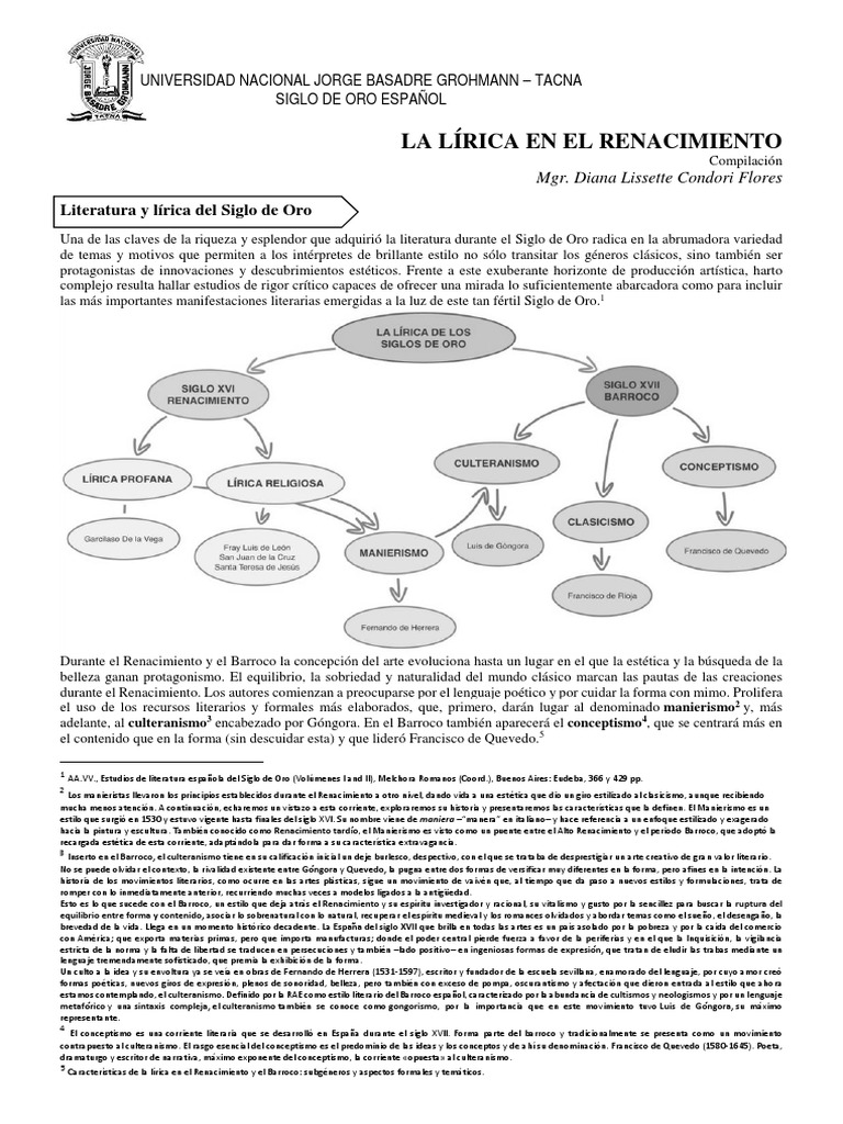 La Lírica en El Renacimiento | PDF | Metro (poesía) | Barroco