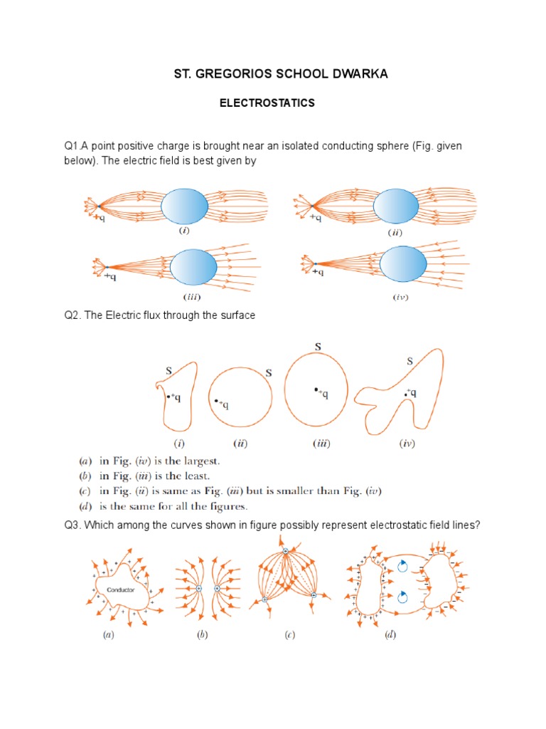 Electrostatics Questions and Solutions | PDF