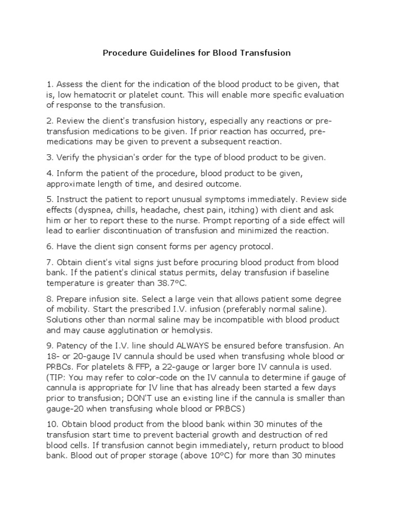 Blood Transfusion Word | PDF | Intravenous Therapy | Blood Transfusion