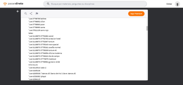 Códigos e Salas para IMVU T5 | PDF