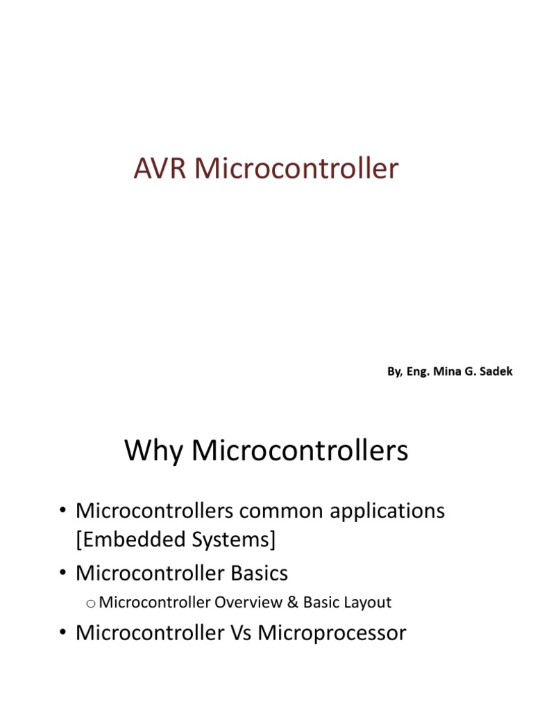 03-AVR Microcontroller Tutorial - Eng Mina | PDF | Microcontroller ... 03-AVR Microcontroller Tutorial - Eng Mina | PDF | Microcontroller ...