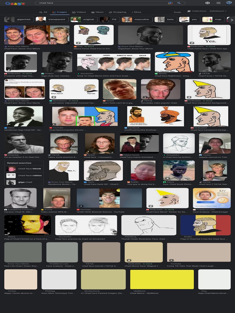 Chad Face Meme Collection | PDF | World Wide Web | Internet & Web